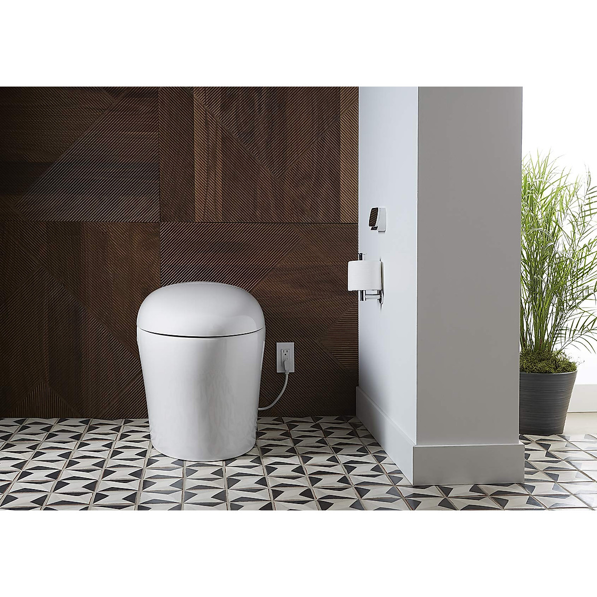 KOHLER 77780-0 Karing Smart Toilet with Auto Open & Close, One-Piece Elongated Intelligent Bidet Toilet with Heated Seat, 1.08 GPF, White
