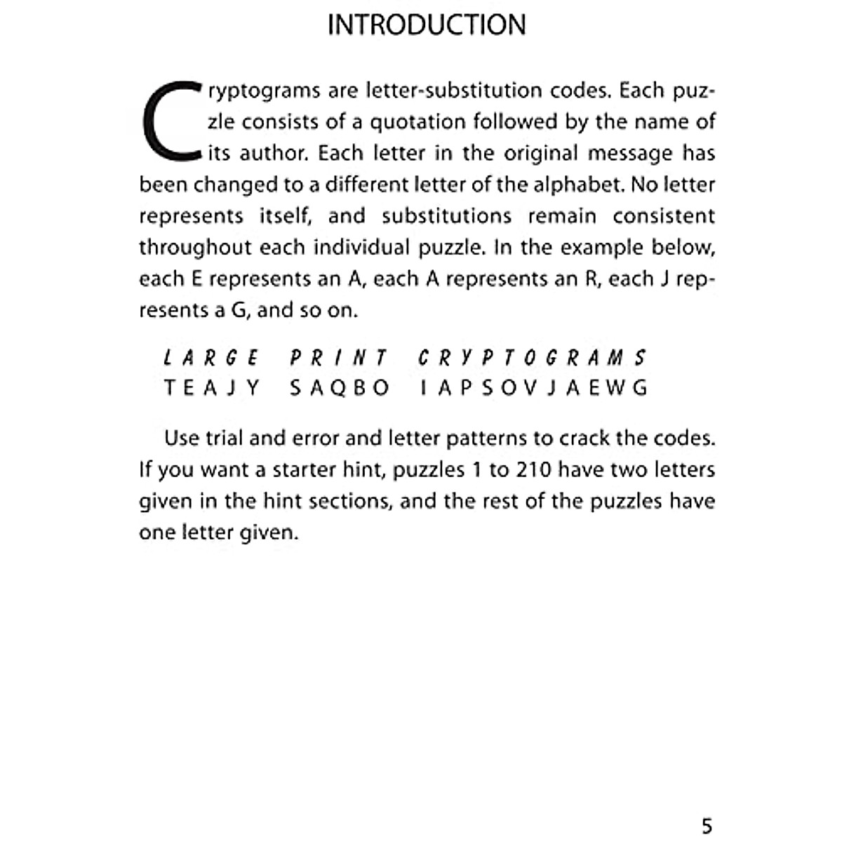 Large Print Cryptograms #2