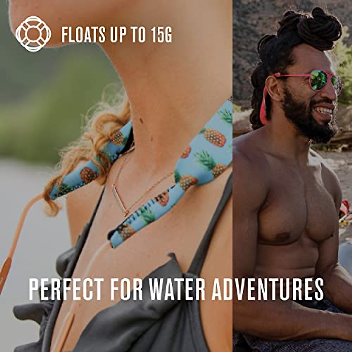 Chums Neoprene Classic Eyewear Retainer - Durable Floating Sunglasses Sport Strap (Black),One Size,12128100