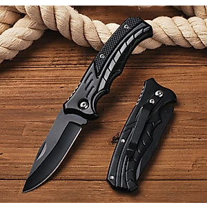 BUYONE Pocket Knife, Mini Folding Knife| Outdoor Knife, with Belt Clip, for Leisure, Camping, Hiking and Emergencies, Gift for