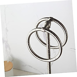 Cabilock 1pc Rings Silver Store Hand Rack Stand Bathroom Fingertip Movable Color Ring Holder Towel Floor-Standing Countertops Kitchen Desktop Accessory Decorative Towels Organizer Vanity