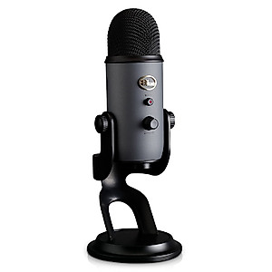 Blue Yeti USB Microphone for Recording, Streaming, Gaming, Podcasting on PC and Mac, Condenser Mic for Laptop or Computer with Blue VO!CE Effects, Adjustable Stand, Plug and Play - Slate