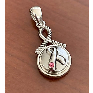 Interchangeable Mini Jewelry Pink Ribbon Cancer Awareness Pendant Holds 12mm Snaps My Prime Gifts