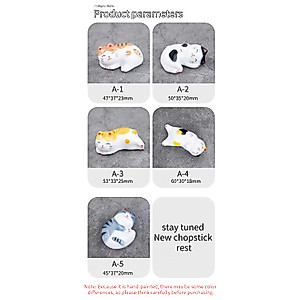 STJDM APULM Cat chopstick holder Lucky cat Lucky cat Penrest chopstick holder Cat chopstick pillow Ceramic cute decoration Ideal for taverns, family dining tables, living rooms