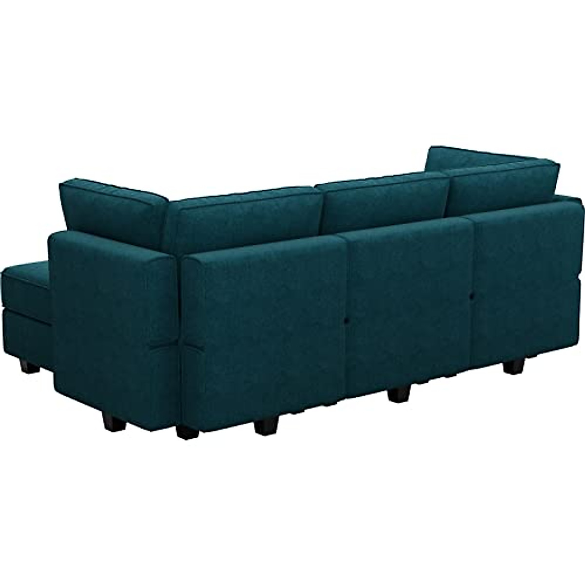 Belffin Modular Sofa Bed Modular Sectional Sleeper Sofa Convertible Sectional Couch Bed Set with Reversible Chaise Peacock Blue