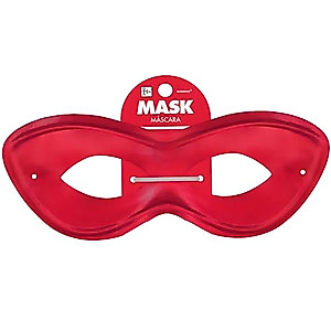 amscan Fabric Super Hero Domino Eye Mask, 8.25inch x 2.87inch, Red