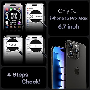 TOCOL 3 in 1 Magnetic for iPhone 15 Pro Max Case, Upgraded [Full Camera Protection], [Compatible with MagSafe] [15FT Drop Protection] Shockproof Translucent 15 ProMax Bumper 6.7, Black