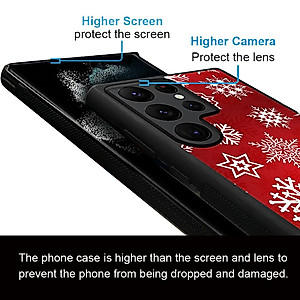 DJSOK Compatible with Samsung Galaxy S23 Ultra Case,Christmas Snowflakes Y6 for Girl Men Drop Protection Pattern with Soft TPU Bumper Case for Samsung Galaxy S23 Ultra
