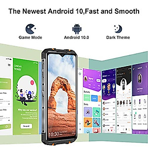 OUKITEL WP8 Pro Rugged Smartphone Unlocked, 6.49 inch Rugged Phone Unlocked,5000mAh Battery 4GB+64GB Rugged Android 10 Cell Phone,IP68 Waterproof Mobile Phone,4G Dual SIM 16MP Rear Triple Camera NFC