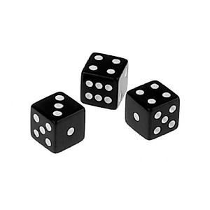 Tytroy 16MM 100 Count Black Dice Casino