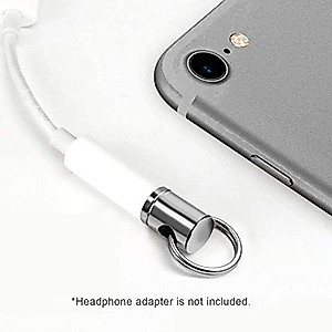 PeekaBear Headphone Jack Adapter Keychain Dongle Holder, Compatible with Lightning/USB Type-C to 3.5mm Audio Dongle Adapter Compatible for iPhone 14 13 12 11 XS XR X 8 7, Support All iOS [3-Pack]