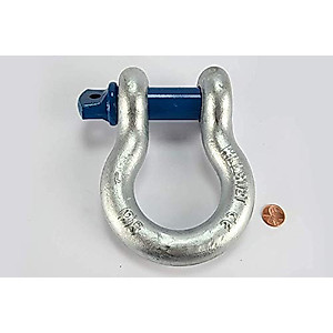 TEMCo 1" x 8.5 Ton D Ring Bow Shackle with Screw Pin Clevis (Rigging/Towing/Off Road) 1 Lot