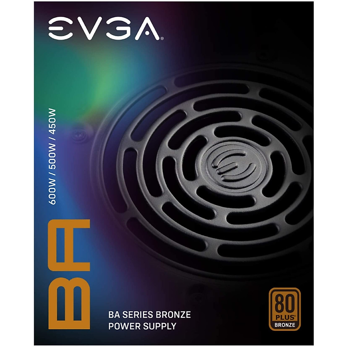 EVGA 600 Ba, 80 Plus Bronze 600w, Power Supply 100-Ba-0600-K1