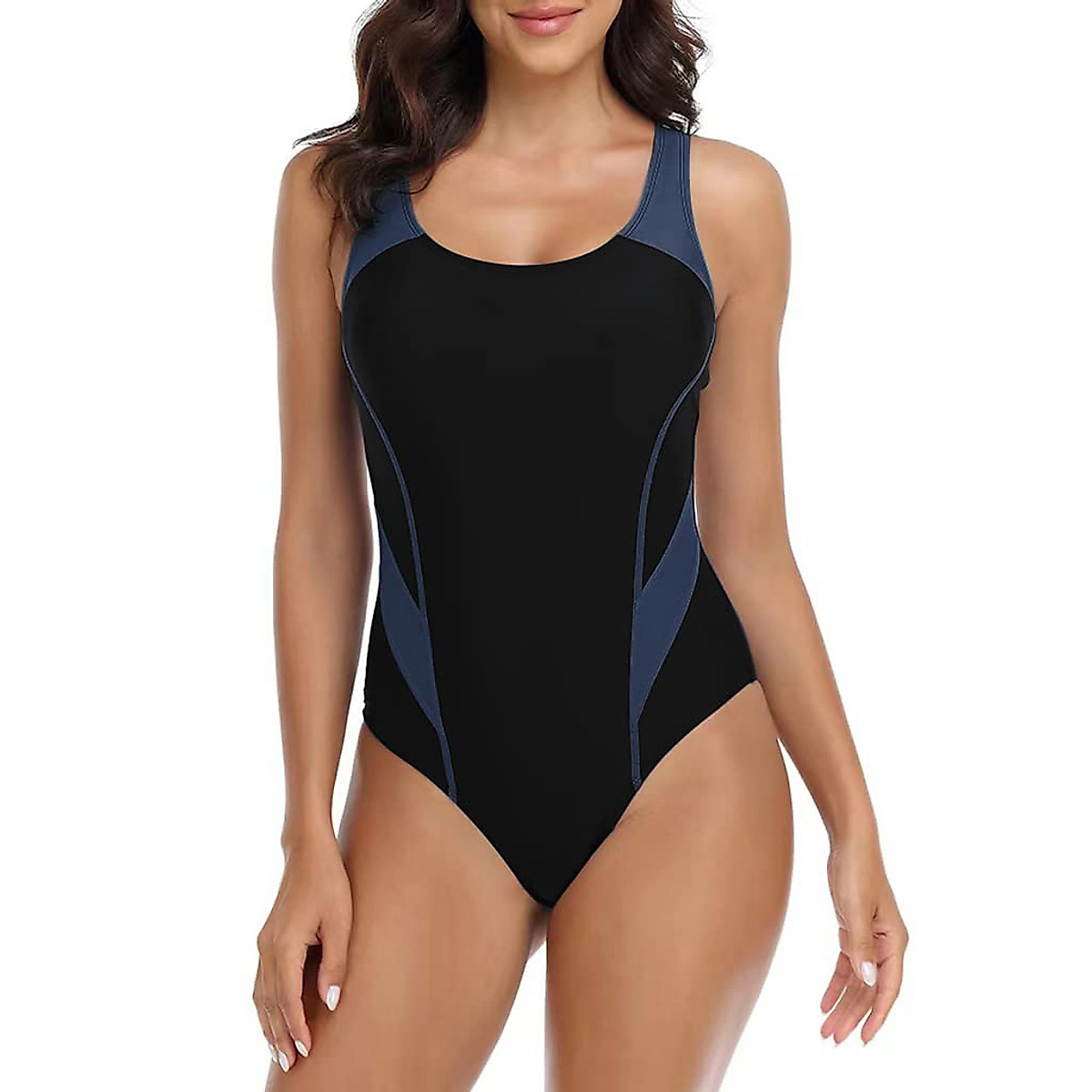 clear wind Women's Cutout Racerback Active Sports Athlect One Piece Swimsuit Navy L
