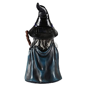 EXQUAILTY Outdoor Witches Statue Halloween Decor, Witch Hand Hold Solar LED Ball and Magic Wand Solar Light Garden Sculptures, Lawn Yard Art Decoration