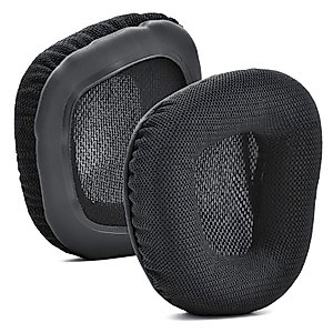 Void RGB Ear pads defean Replacement Ear Cushion Cover Compatible with Corsair Void RGB Elite USB Premium Gaming Headset，High-Density Noise Cancelling Foam (Black Fabric)