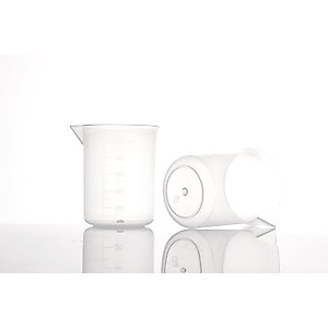 12 Transparent 3.4 Oz Laboratory Measuring Cups, 100ml Plastic Beakers For Scientific Experiments And Liquid Measurement