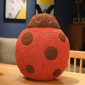 TONGSONG Cute Pillow Plush Ladybug Stuffed Animal Stuff Ladybird Plush Pillow Toys Kawaii Soft Lady Beetle Pillow Hugging Stuffed Ladybug Gift for Kids Home Decor¡­