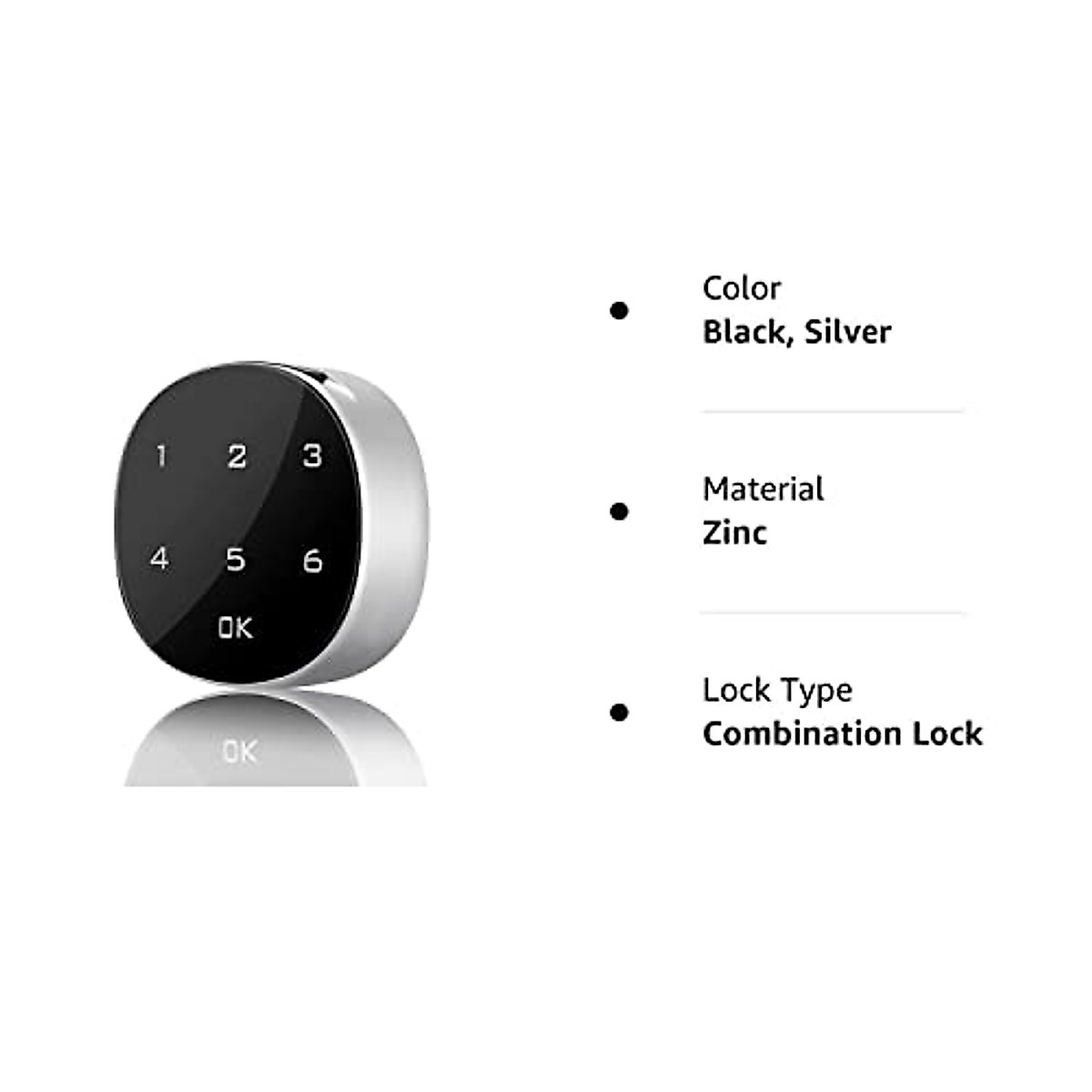 Digital Electronic Coded Lock,Touch Screen Password Lock for Cabinet Mailbox File Sauna Drawer School Lockers,Easy to Install（2.56 Inch）