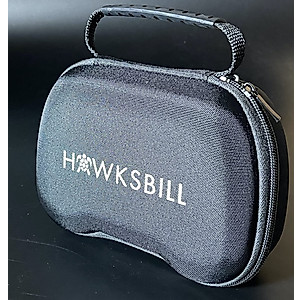 Hawksbill Travel Controller Case Compatible with Switch Pro Controller, PS5 Controller & Xbox Controller - Portable and Compact Hard Shell Carrying Case (Black & White)