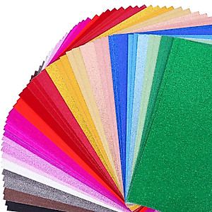 Glitter Colored Cardstock Bulk 150 sheets, 8.5” x 11” Cardstock Sparkly Paper 25 Assorted Colors Construction Paper,250 GSM Card Stock Printer Paper Scrapbooking Supplies for Diy Crafts Card Making