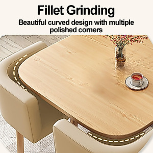 Kitchen Bar Table And Chair Set,Furniture Office Conference Tables,Reception Room Club Table And Chair,Dining Table Soft Backrest Seat,Furniture Coffee Kitchen,Space Saving,For Living Room,Bedroom ( C