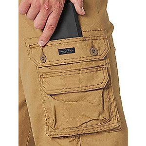 Lee Men's Wyoming Relaxed Fit Cargo Pant, Bourbon, 42W x 30L