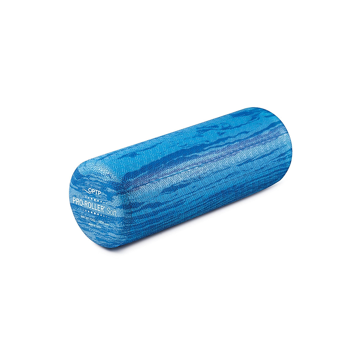 OPTP PRO-ROLLER Soft Density Foam Roller - Professional 18 Inch Foam Roller for Massage; Short Foam Roller and Physical Therapy Roller for Balance and Stability Training Exercises - Blue 18” x 6”