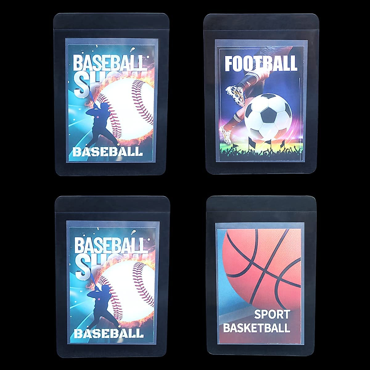 WINTRA 100 Count Semi-Rigid Card Holder with 100 Pack Penny Card Sleeves, Quality Card Submission Card Sleeves Protectors