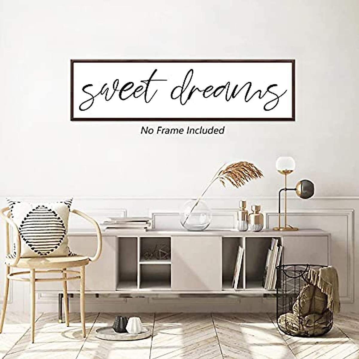 Sweet Dreams Wall Decor Above Bed Canvas Wall Art Sweet Dreams Sign Master Bedroom Wall Decor for Farmhouse over the Bed Wall Decor 16x64 Inch Unframed