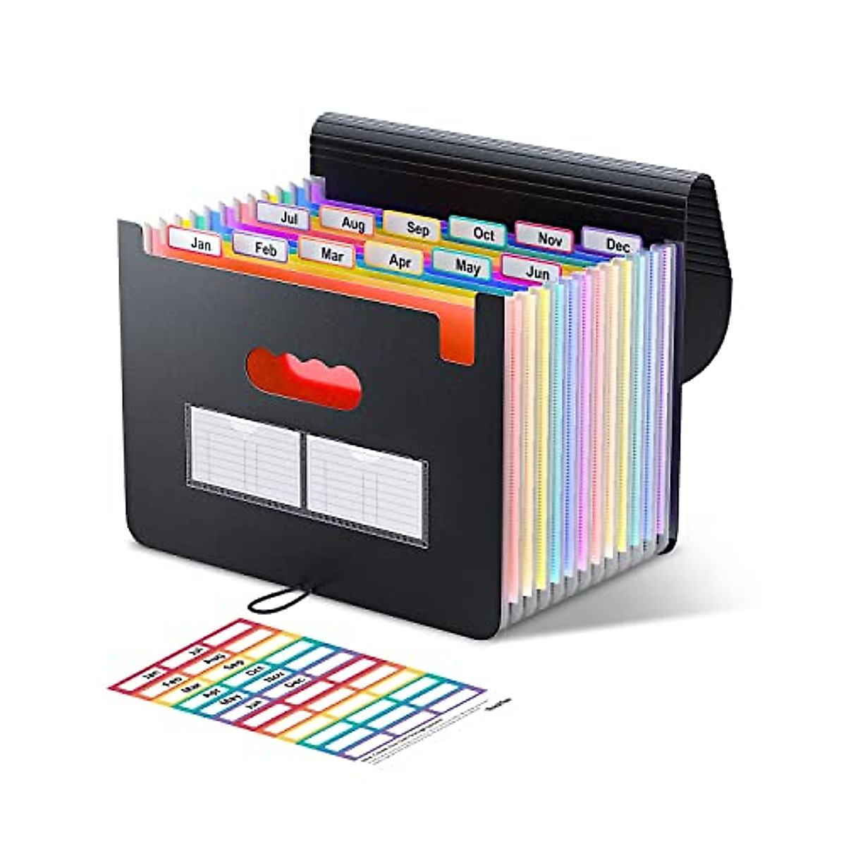 ThinkTex Accordion File Organizer with 12 Pockets for Easy Document Filing