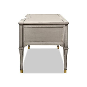 Jennifer Taylor Home JTH Luxe Dauphin Gold Accent 5-Drawer Executive Desk