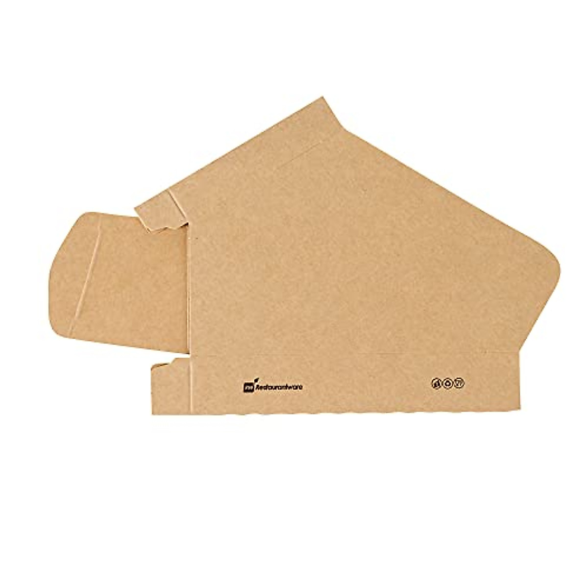 Restaurantware Bio Tek 6 .25 x 2 x 3.75 Inch Single Taco Holder 200 Greaseproof Stand Up Taco Holder - Large Self-Standing Kraft Paper Paper Taco Holder Freezable