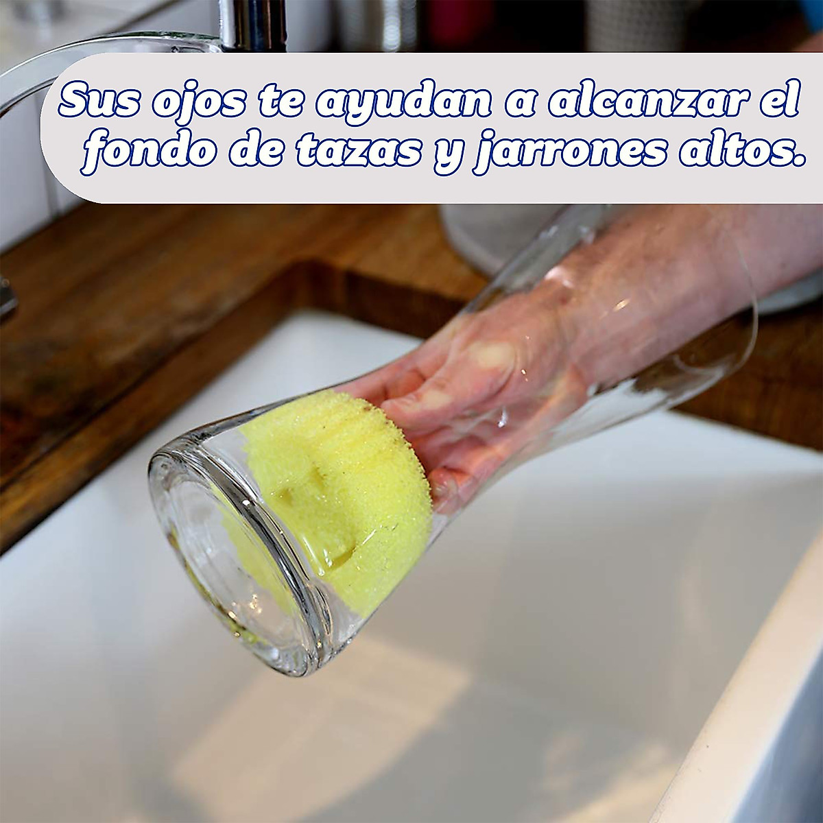 Original Scrub Daddy Sponge - Scratch Free Scrubber for Dishes and Home, Odor Resistant, Soft in Warm Water, Firm in Cold, Deep Cleaning Kitchen and Bathroom, Multi-use, Dishwasher Safe, 4ct