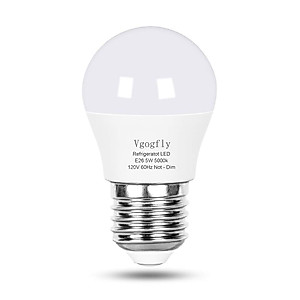 Vgogfly LED Refrigerator Light Bulb 40W Equivalent 120V A15 Fridge Waterproof Bulbs 5 W Daylight White 5000K E26 Medium Base Freezer Ceiling Home Lighting Lamp Non-dimmable(1 Pack)