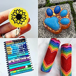 Ultra Fine Glitter 45 Colors Set, Holographic Glitter Powder for Tumblers, Arts and Craft Glitter, Iridescent Glitter for Epoxy Resin, Cosmetic Glitter for Body Nail Face Hair Eyeshadow Makeup