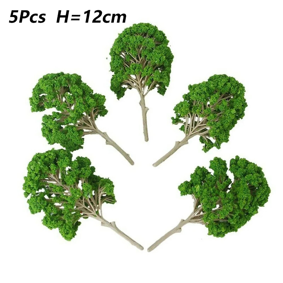 MANGOUSONG Miniature Trees,5pc HO Scale Model Trees Train Railroad Micro Landscape Park Scenery Scale Tree Layout Diorama Scenery Scene Making