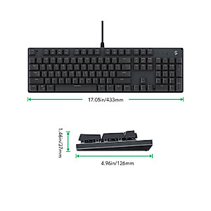 Black Shark RGB Mechanical Gaming Keyboard LED Backlit Wired Keyboard with Blue Switches, Fully Programmable, Anti-Ghosting 104 Keys for Desktop PC, Sixgill K2