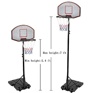KLB Sport Height Adjustable Portable Youth Basketball Hoop