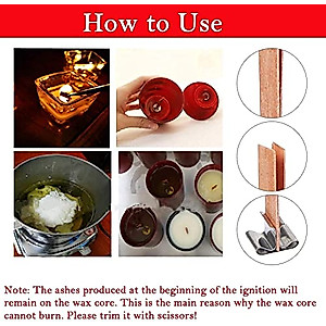 PXBBZDQ Wood Candle Wicks,0.5 X5.9 Inch Wooden Candle Wick,100 pcs Crackling Wood Wicks for Candles,Wood Wicks for Candles Making, （DIM.-.030-.500-6）-（50 Sets）