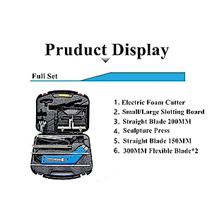 110V Electric Hot Foam Cutter Knife Grooving Wire Styrofoam Engraving Tool Kit Blade Slotting Board DIY Sculpture (Full set)
