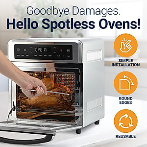 Air Fryer Oven Liners (4 Pack) Reusable Non-Stick Heat Resistant Toaster Oven Liner, Compatible with Ninja, Cuisinart, Emeril Lagasse & More, Air Fryer Mat, Toaster Oven Accessories, 12"x12"