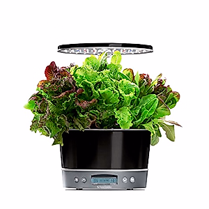AeroGarden Harvest Elite 360 with Gourmet Herb Seed Pod Kit - Hydroponic Indoor Garden, Platinum Stainless
