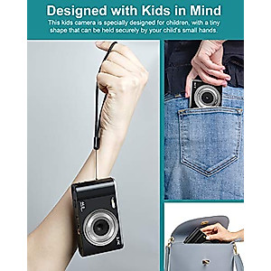 Digital Camera 2.7K Ultra HD Mini Camera 44MP 2.8 Inch LCD Screen Rechargeable Students Compact Camera Pocket Camera with 16X Digital Zoom YouTube Vlogging Camera for Kids,Adult,Beginners(Black)