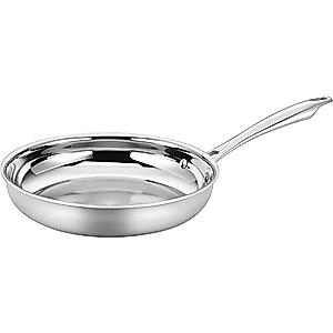 Cuisinart Classic Pots & Pans Set, 10 pcs Cookware Set with Saucepans, Saute pans, & Skillets- Tapered Rims for Drip Free Pouring & Cool Grip Handles, Stainless Steel, TPS-10