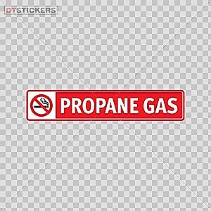 Decoration Vinyl Stickers Propane Gas No Smoking Decoration Vinyl 5 X 0.97 in.