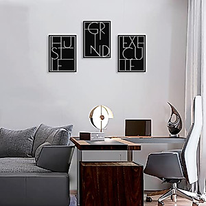 ARTINME Hustle Grind Execute Wall Art Inspirational Posters Motivational Wall Decor Inspirational Quotes Wall Art Motivational Wall Posters for Office Classroom Living Room Decor