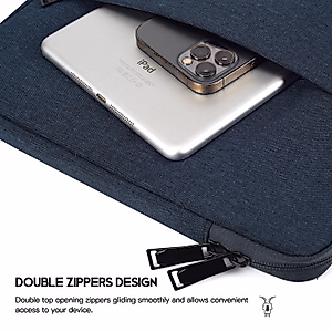 15.6 inch Laptop Sleeve Case for HP Envy X360/Pavilion 15, HP Victus 15.6", Lenovo IdeaPad 15, Dell Inspiron/Latitude 15, Acer Aspire 15, ASUS ZenBook, Water-Restistant 15.6 Computer Bag -Navy Blue