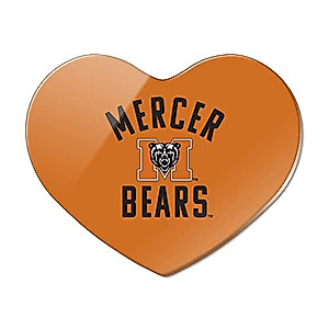 Mercer University Bears Logo Heart Acrylic Fridge Refrigerator Magnet