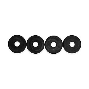 Camco Magic Chef RV Stove Grommet - Protects Your RV and Camper Kitchen Stovetop from Scratches Caused by Stove Grates | Sized for Magic Chef Stove Grates - 4 Pack (43614), Black